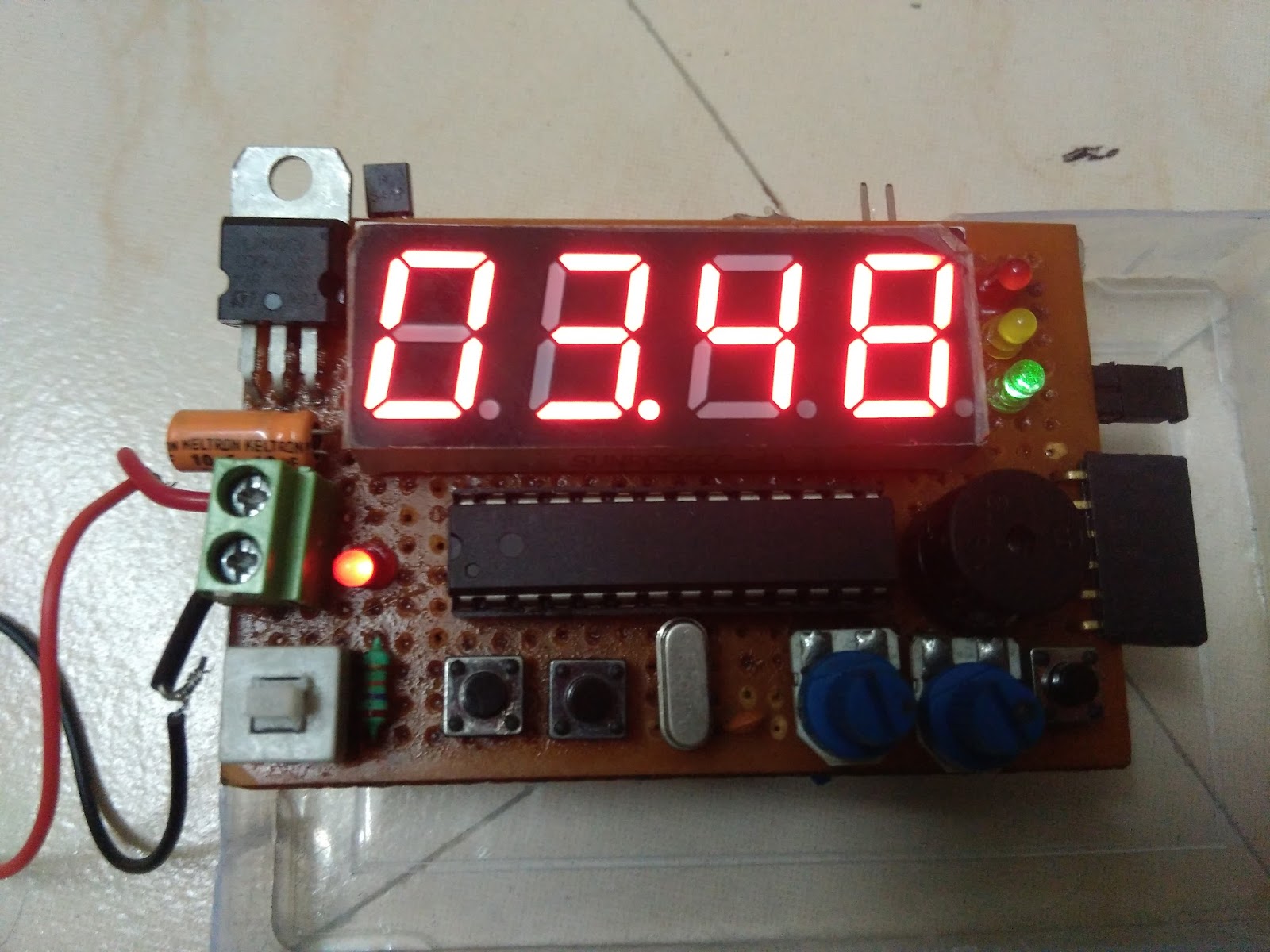 My Experiments And Results Count Down Timer Using Atmega 8
