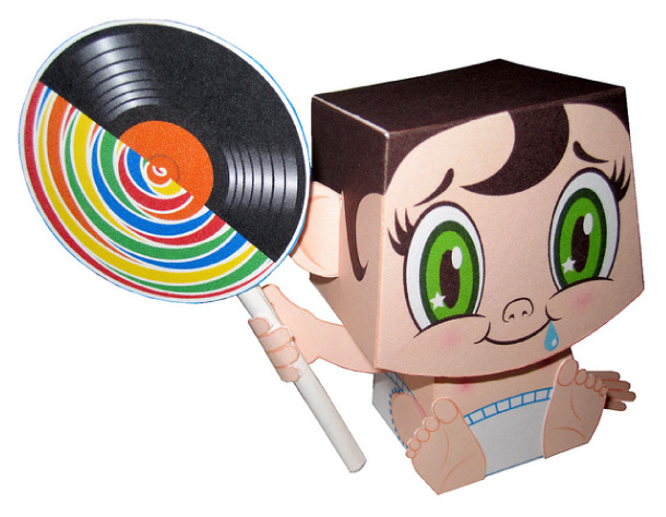 Candy From A Baby Mascot Paper Toy | Paperized Crafts