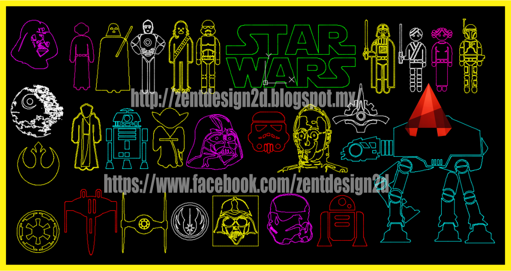 STAR WARS BLOCKS - DWG ~ ZENT DESIGN 2D