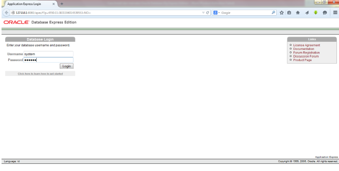 CRUD di Oracle Database 10g Express Edition
