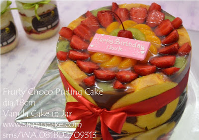 [Puding Cake Jogja] Fruity Choco Puding Cake & Vanilla Cake In Jar Mba ...