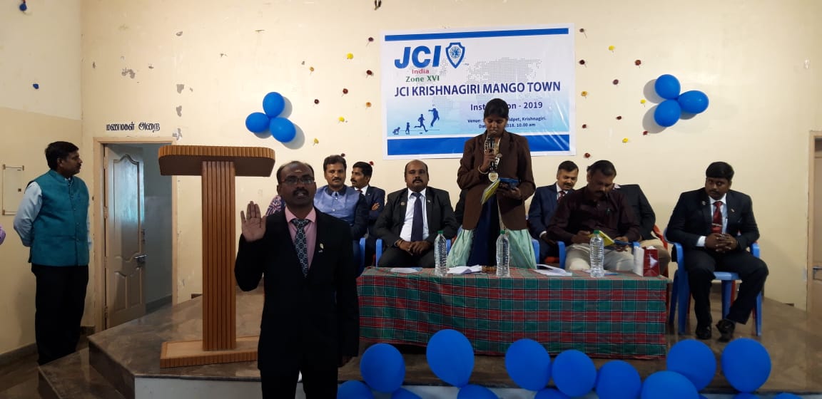 25 Dec 2018 JCI KRISHNAGIRI MANGO TOWN Installation ~ JCI India Zone 16
