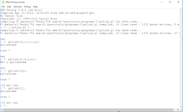 Curly-Code: Write a Prolog program to implement palindrome(List).