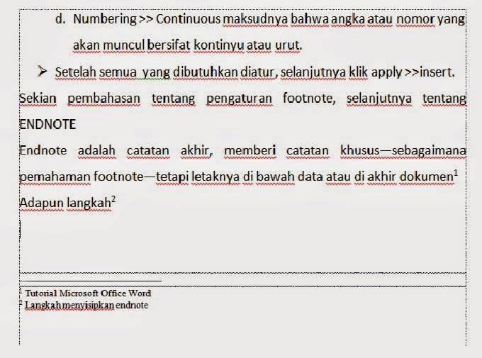Cara Membuat Footnote atau Catatan Kaki dan Endnote dalam Microsoft ...