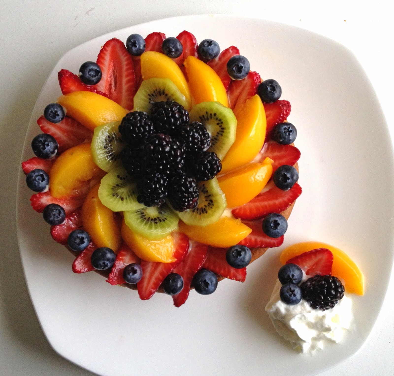 Homemade Fresh Fruit Tart With Vanilla Custard Pastry Cream - The ...