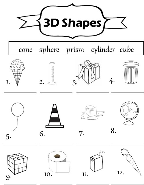 Enjoy Teaching English: 3D SHAPES ( poem + worksheet)