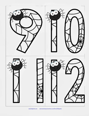 RECURSOS DE EDUCACIÓN INFANTIL: NÚMEROS PARA HALLOWEEN