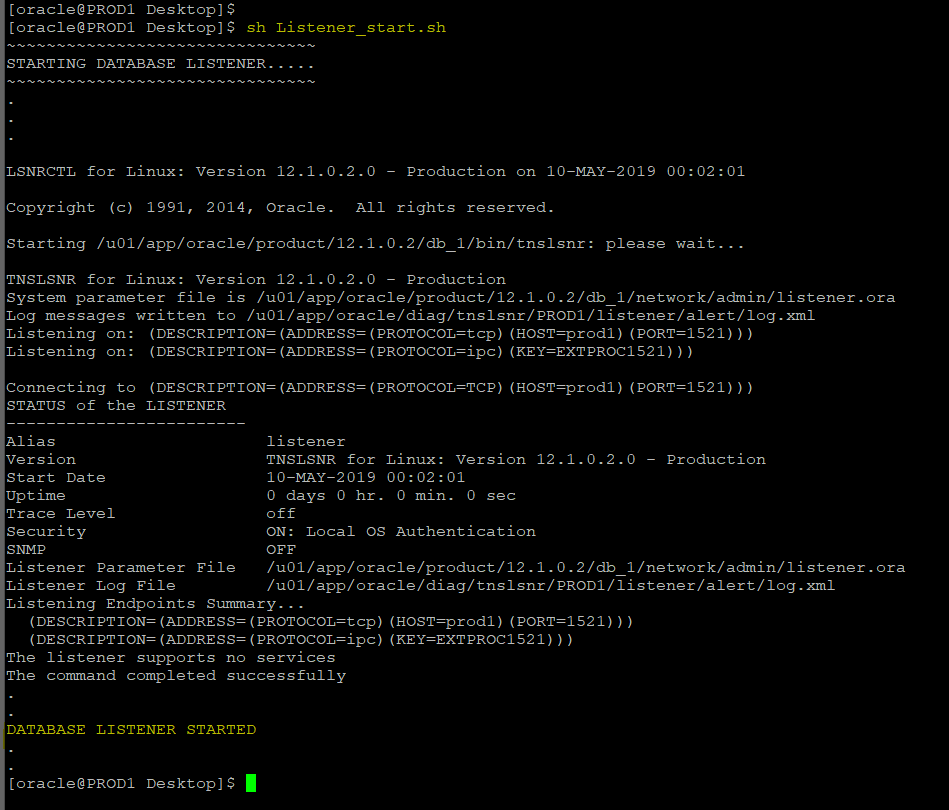 The Oradbsafe : SHELL COMMAND TO START STOP ORACLE DATABASE AND LISTENER