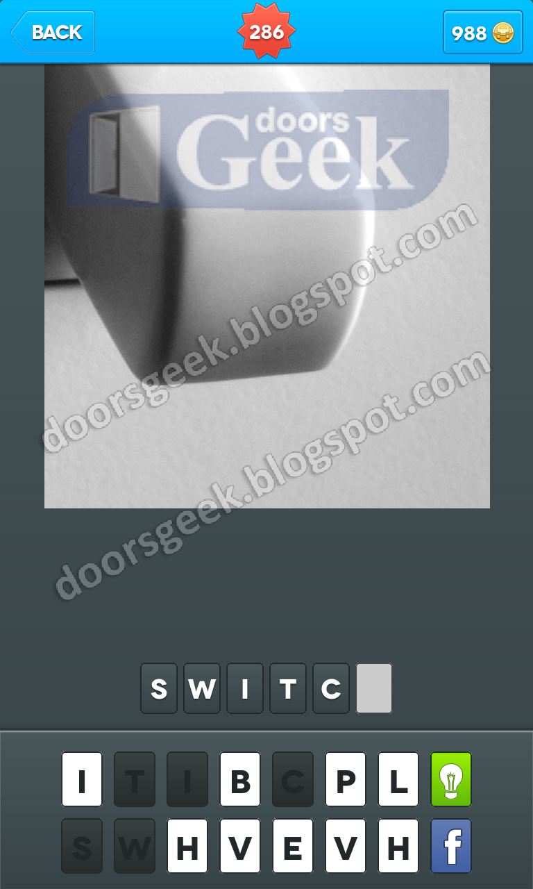 Zoomed In - Photo Word Game Level 286 ~ Doors Geek