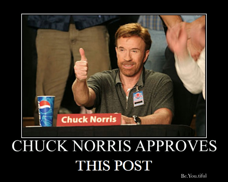 Be.You.tiful: Chuck Norris Approves ...