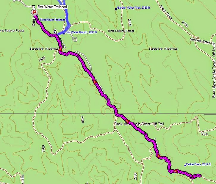 Palm Creek Hikers: Canyon Lake to First Water Hike, February 13, 1025