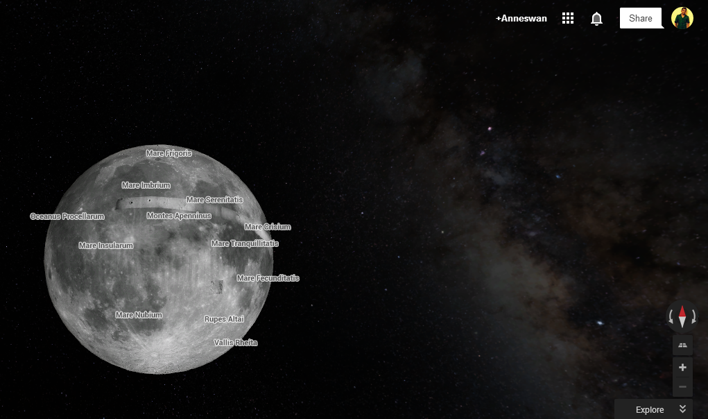 How To Explore The Moon And Mars In Google Maps- New Feature Added ...