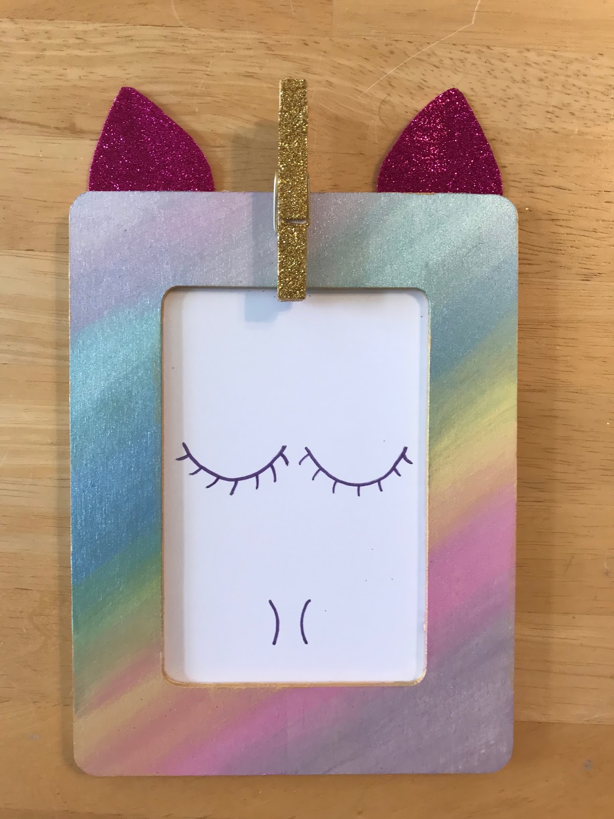 Kathy's Art Project Ideas: Easy DIY Rainbow Unicorn Frame