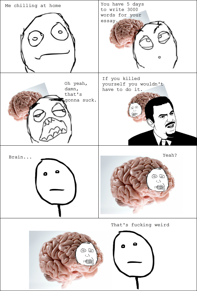 Shit my brain says | Rage Guy Comics