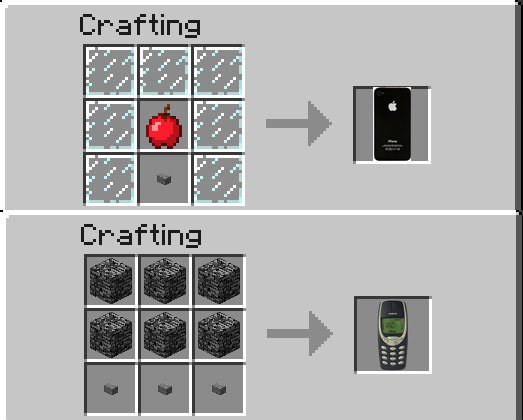 Stuff I found laying around the web: Mobile Phones in Minecraft
