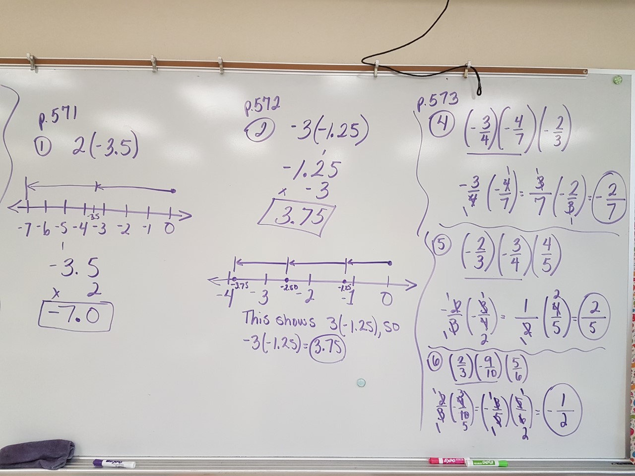 Mrs. Negron 6th Grade Math Class: Multiplying Rational Numbers