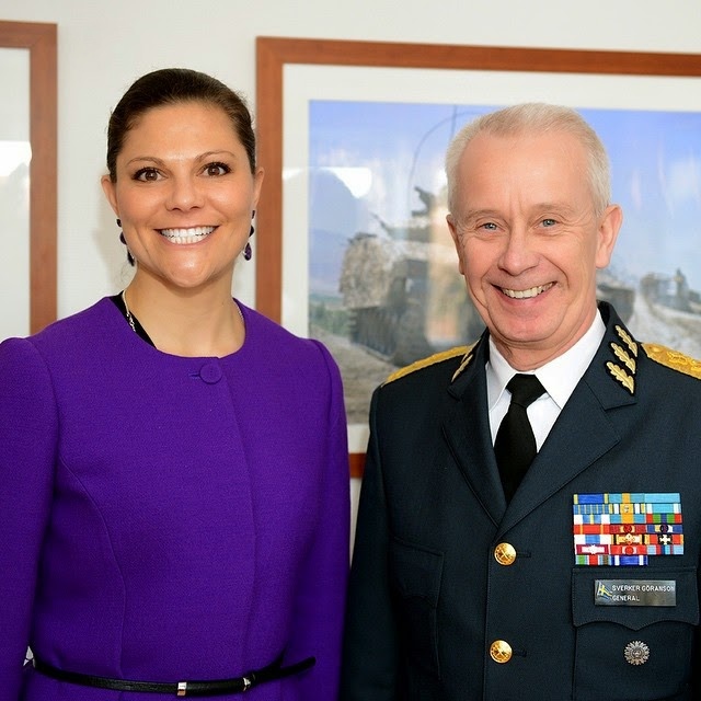 Princess Victoria visits the armed forces in Stockholm