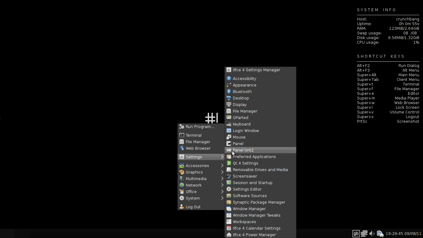 Das U-Blog by Prashanth: Revisited: CrunchBang ("#!") Linux 10 "Statler ...