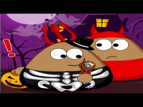 Pou Halloween Slacking Game Play | Pou Games Play