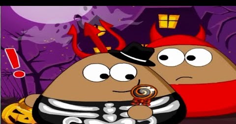 Pou Halloween Slacking Game Play | Pou Games Play