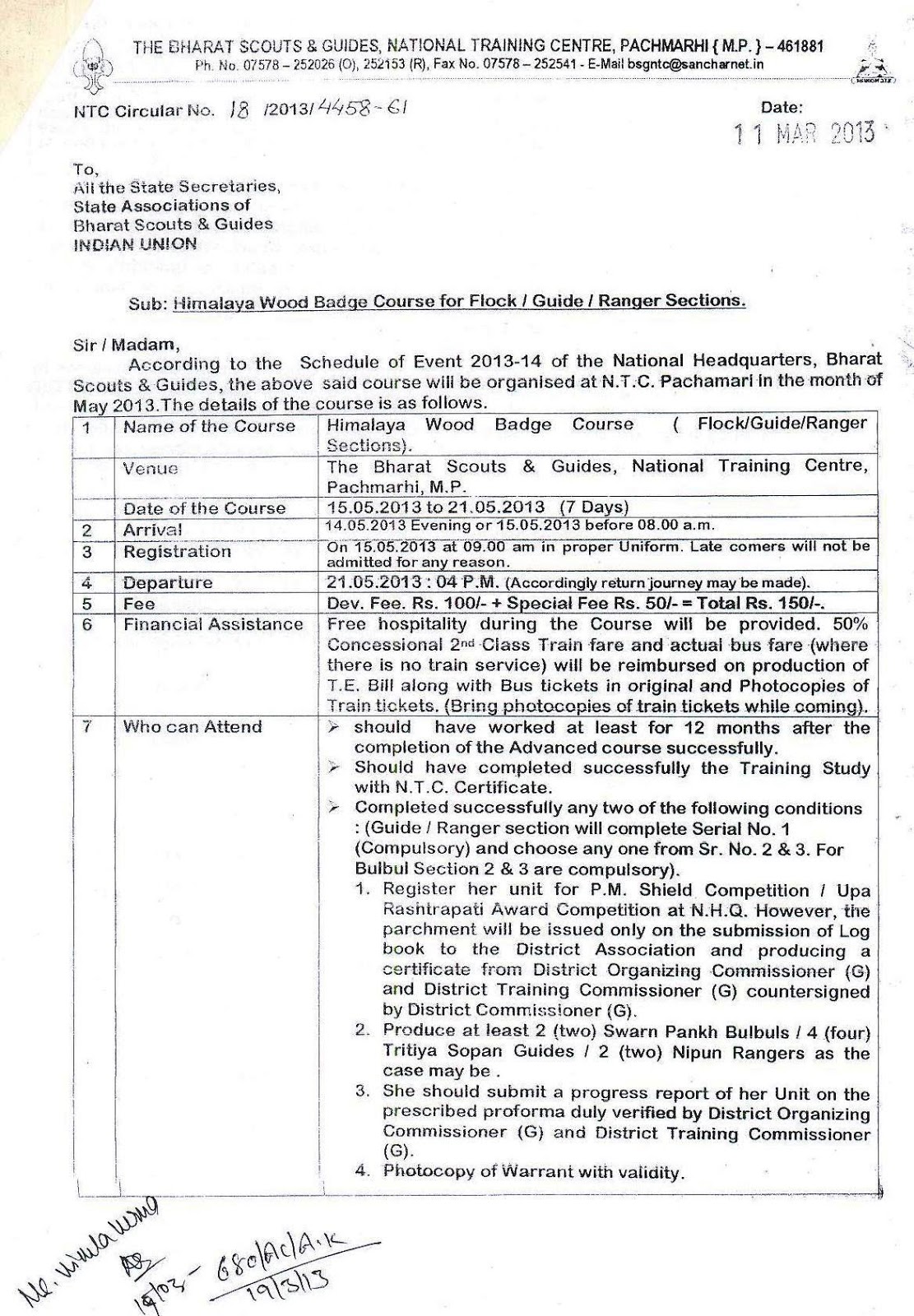 KVS Jammu Region BS&G Activities: HWB Courses for Scout Masters, Cub ...