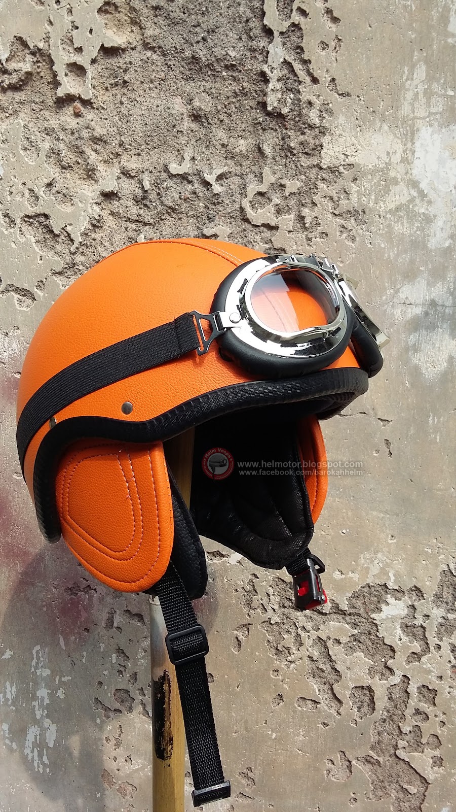 Helm 75 Orange G3 ~ Helm Vespa