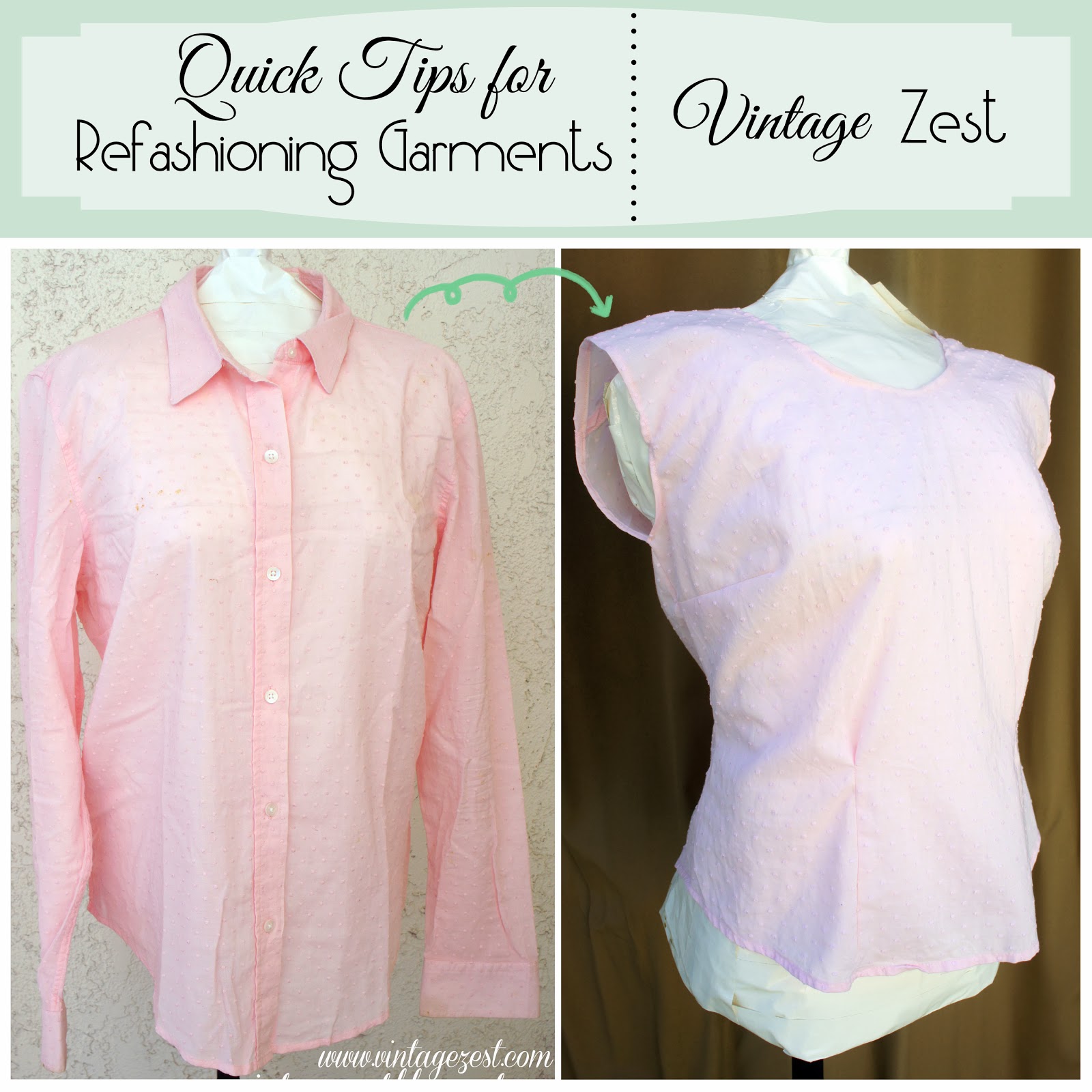 Quick Tips for Refashioning Garments ~ Diane's Vintage Zest!