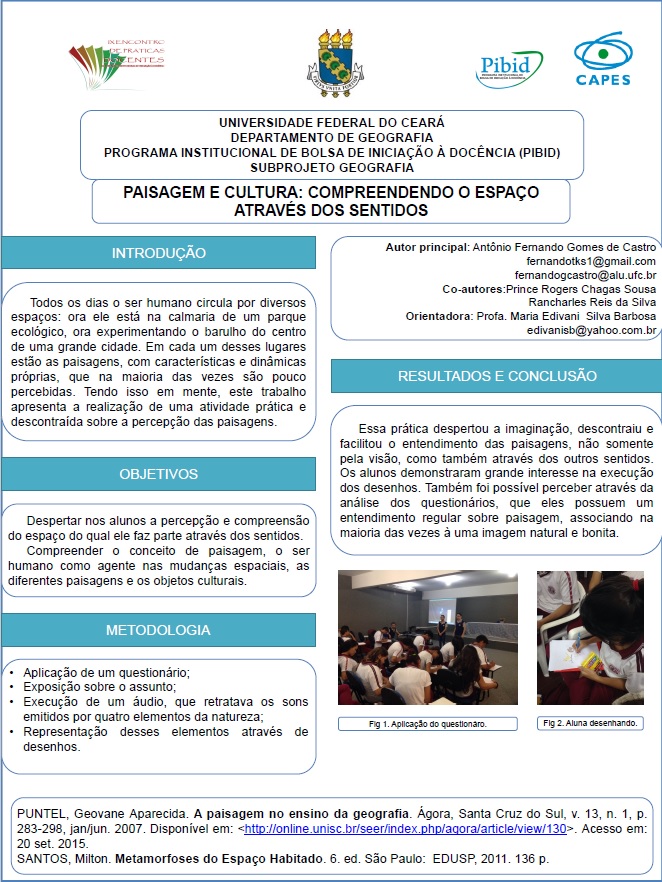 Pibid Geografia UFC: Participação em eventos científicos