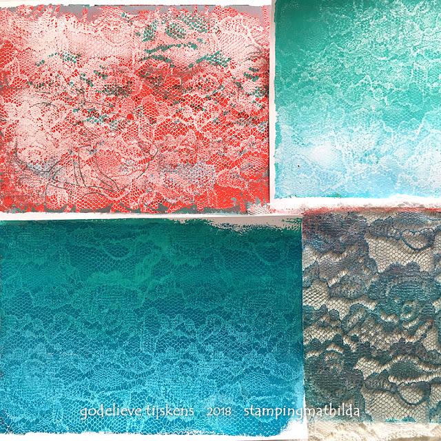 StampingMathilda: 31 Days of Gel Printing - Fabric & Paper Tubes