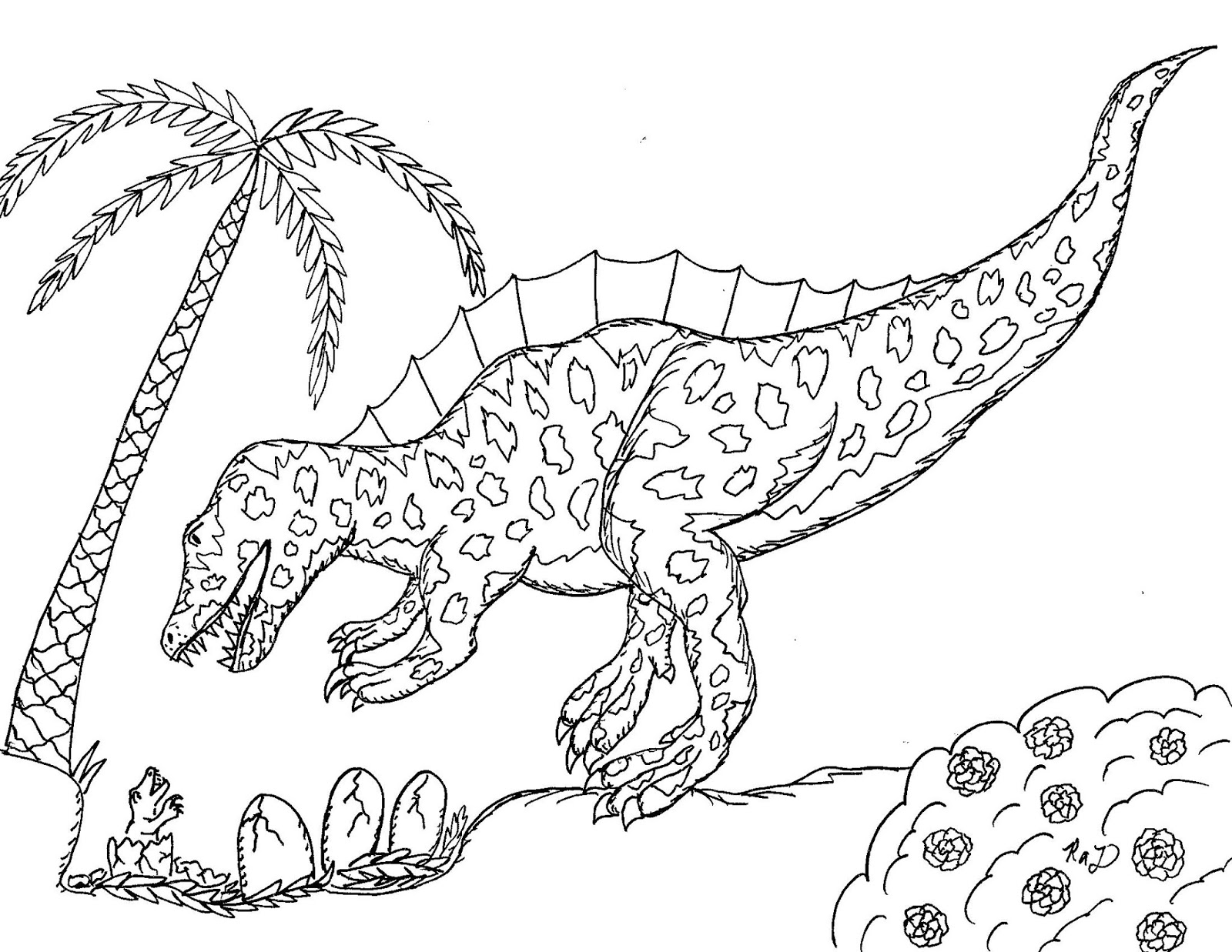 Robin's Great Coloring Pages: Suchomimus & Spinosaurus & Baryonyx