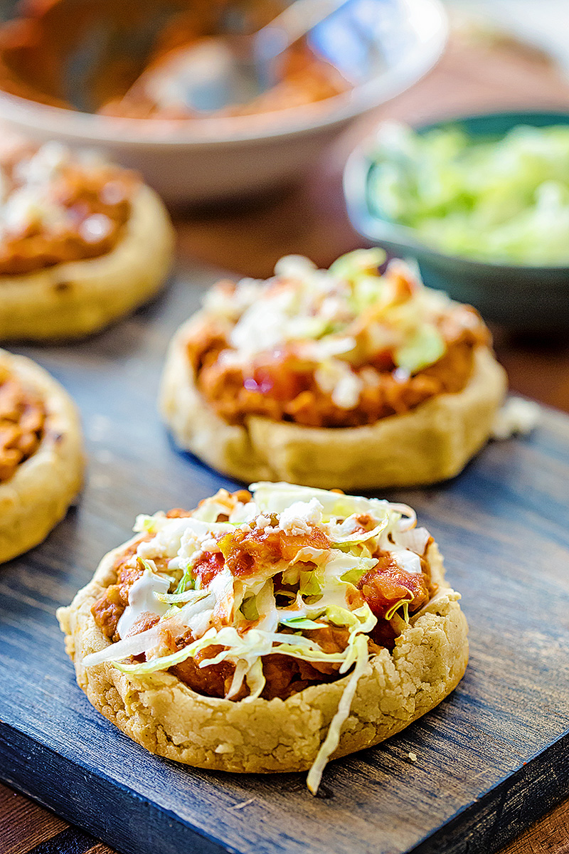 Soyrizo Bean Sopes