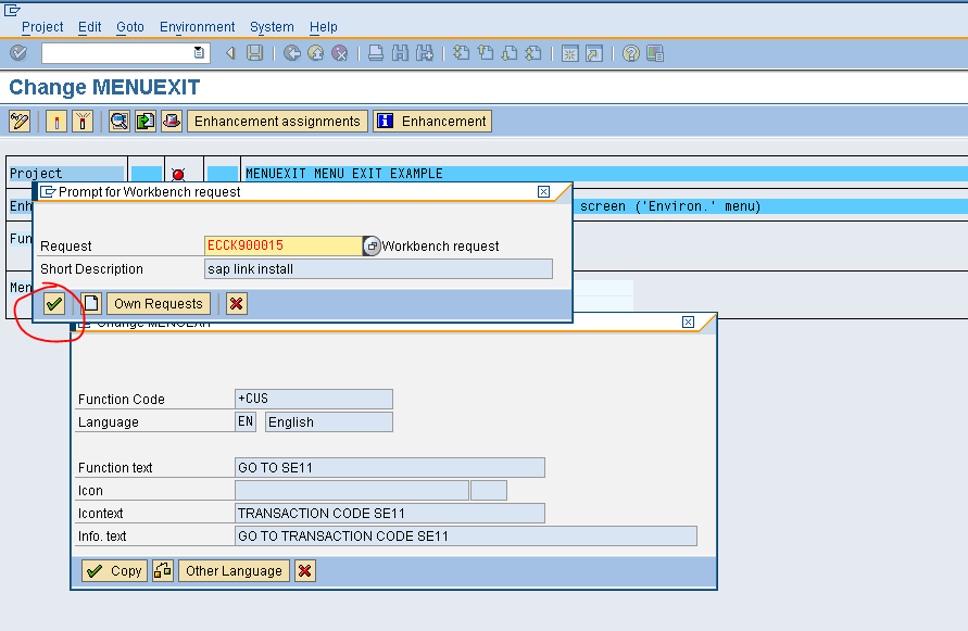 SAP TECH: Menu Exits