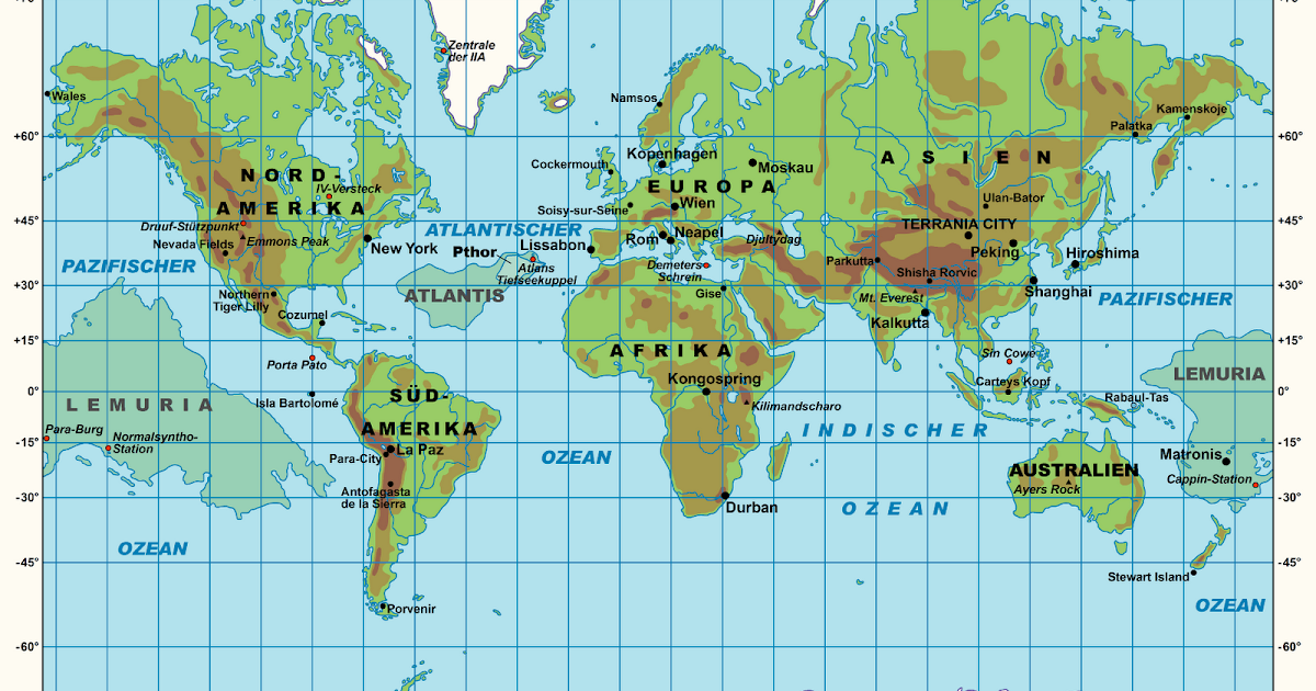 Map of Atlantis - Lemuria ~ Dreamland Library