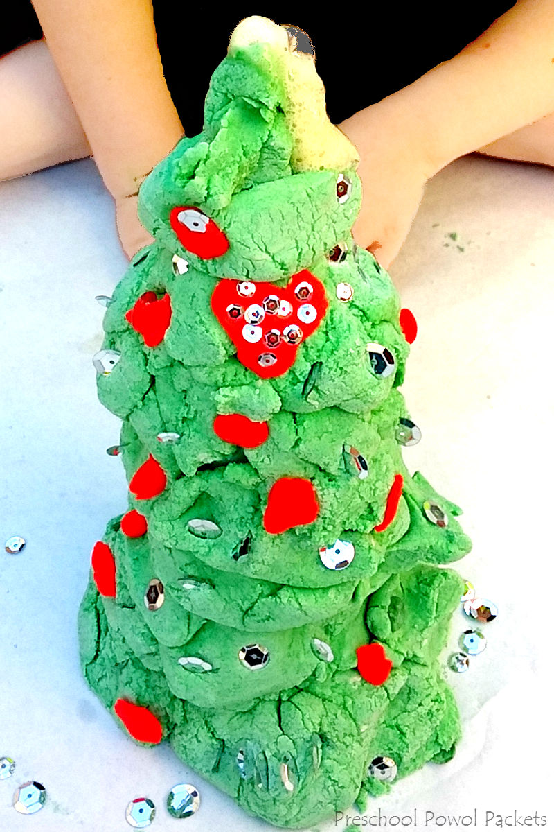 Christmas Science Activity: Sparkly Erupting Christmas Tree Experiment ...