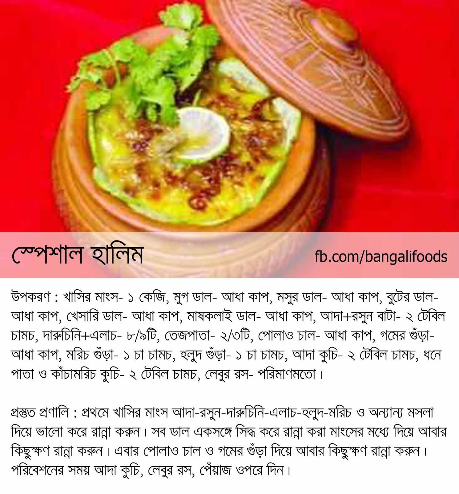 Bangali Foods: Special Halib Recipe