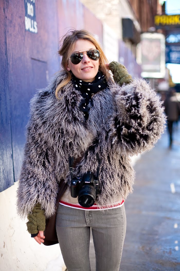 Casacos de pele. | Além do glitter