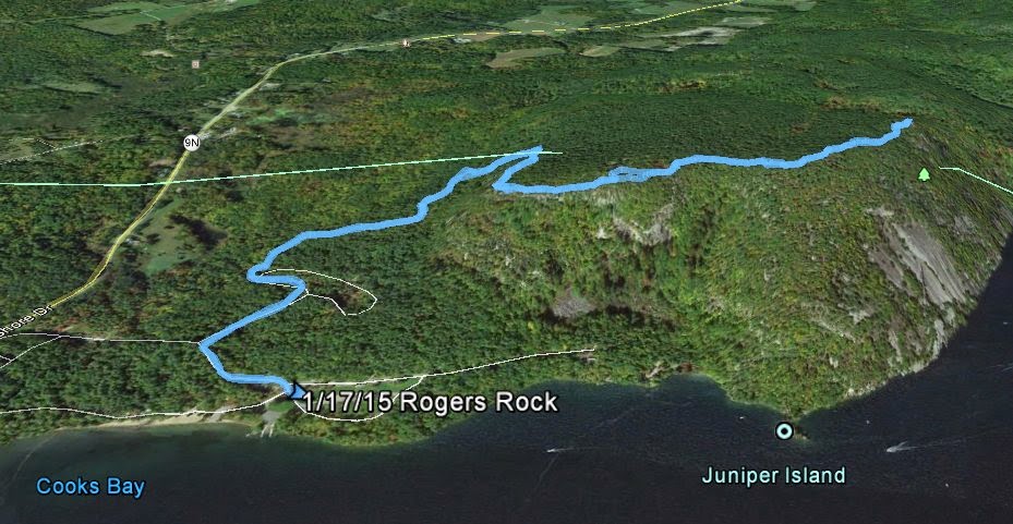 Off on Adventure: Rogers Rock - Lake George Wild Forest - 1/17/15