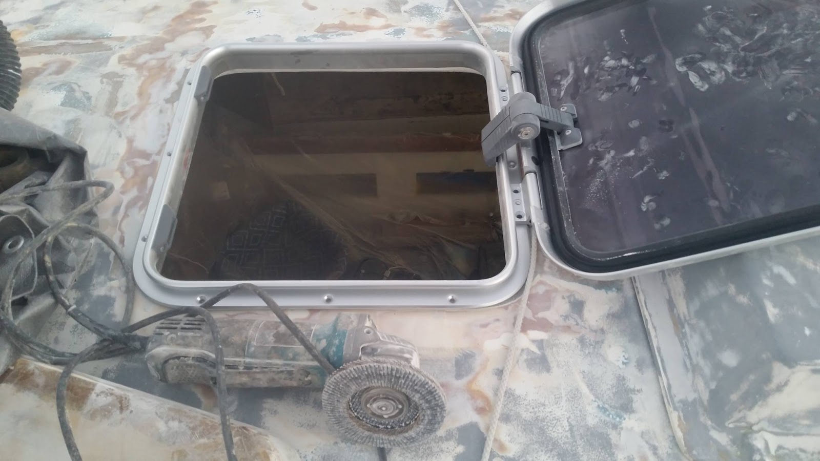 Sailing Whimsy: Installing new Lewmar Ocean hatches, part 1