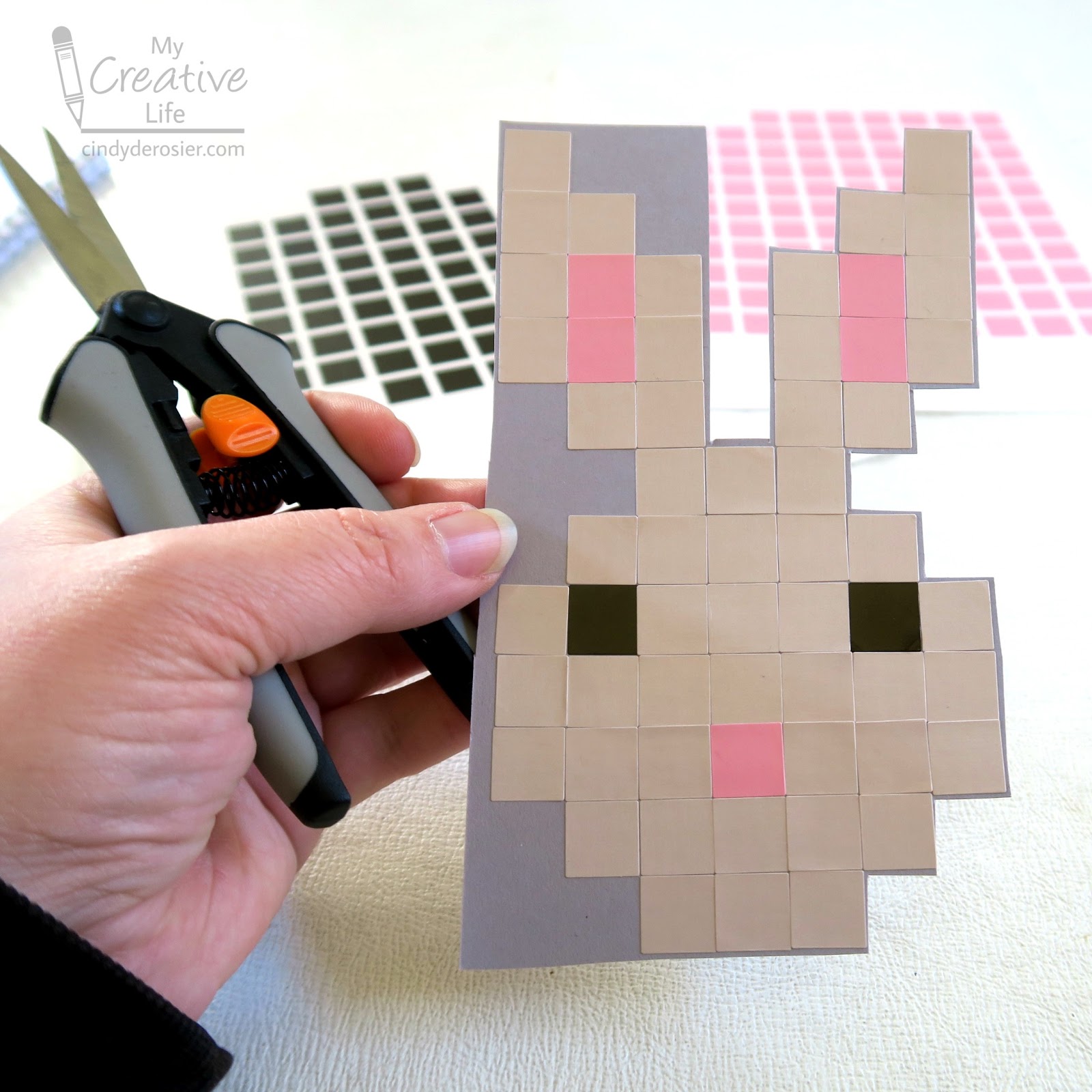 Cindy deRosier: My Creative Life: Bunny Week, Day 1: Pixelated Bunny ...