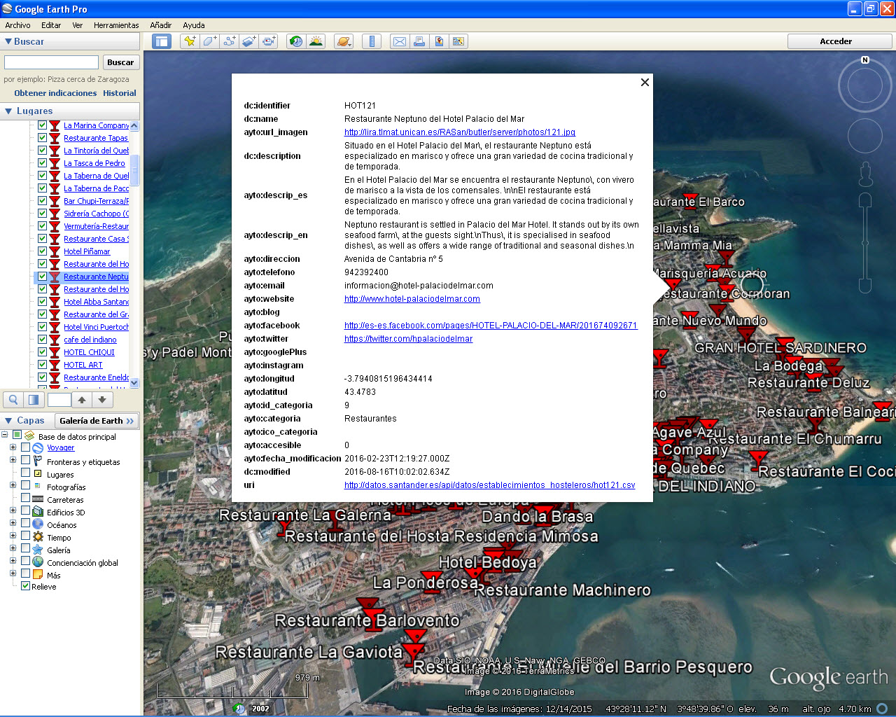 Cartografía Digital: Google Earth Pro: importar datos SIG.