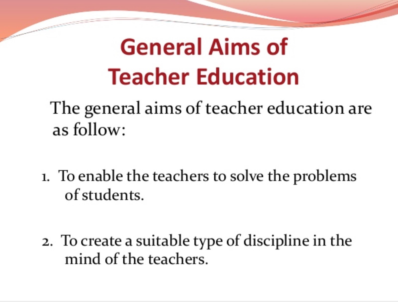 Aims and Values of Teaching