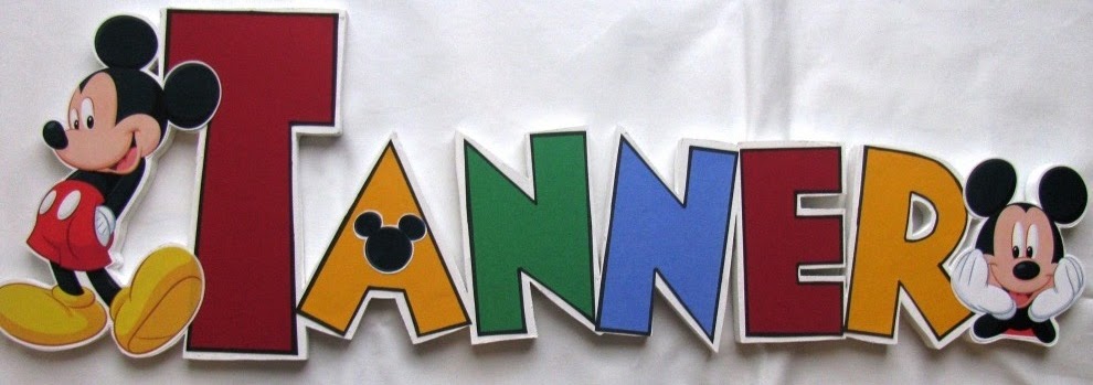 Lightyear Designs~ Custom Wood Name Signs: Tanner ( Mickey Mouse )
