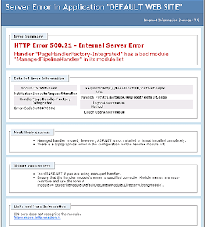 HTTP Error 500.21 - Internal Server Error Handler "PageHandlerFactory ...