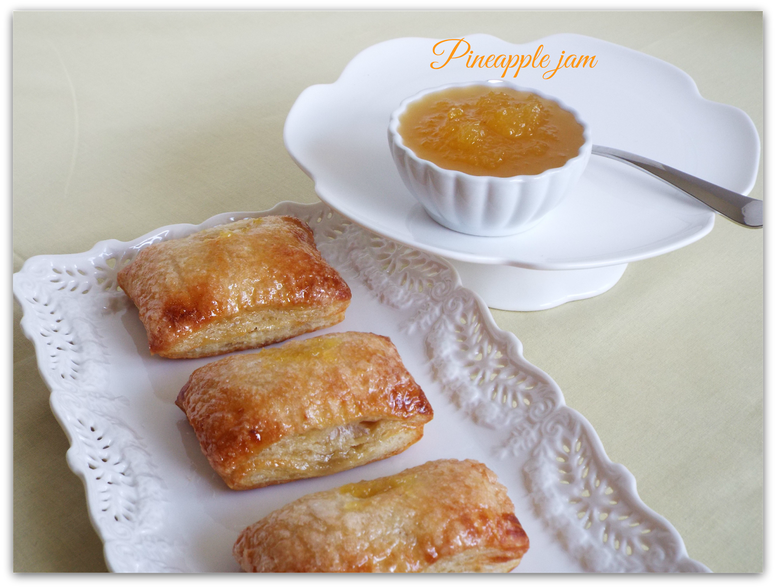 Cheese and pineapple turnovers