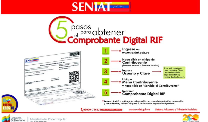 Aprenda a imprimir la planilla o comprobante del RIF por Internet ...