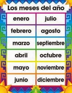 LOUCOS POR TECNOLOGIAS: Español: Los Días de la Semana, Los Meses del ...