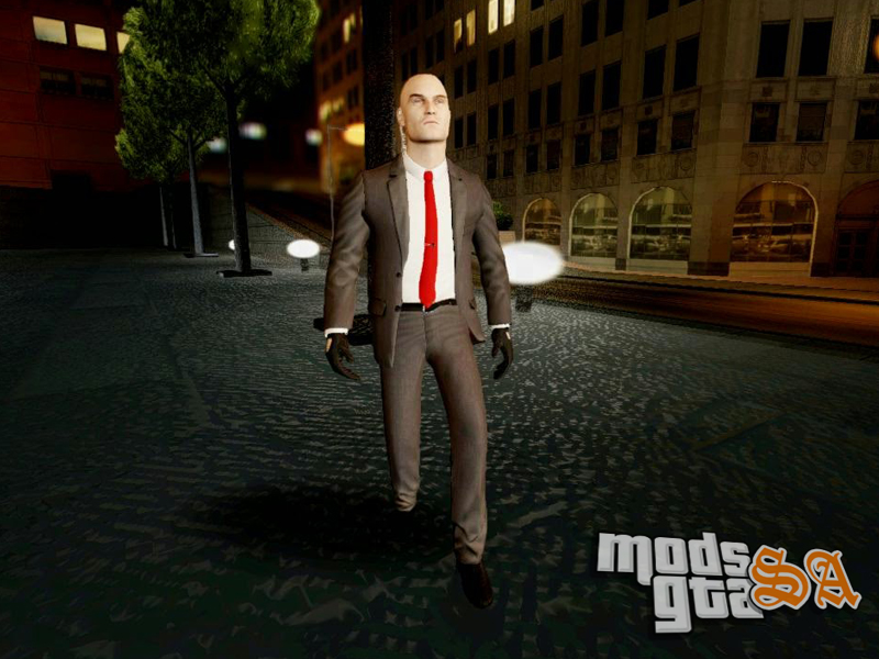 Mods GTA San Andreas: Skin Hitman Absolution Agente 47