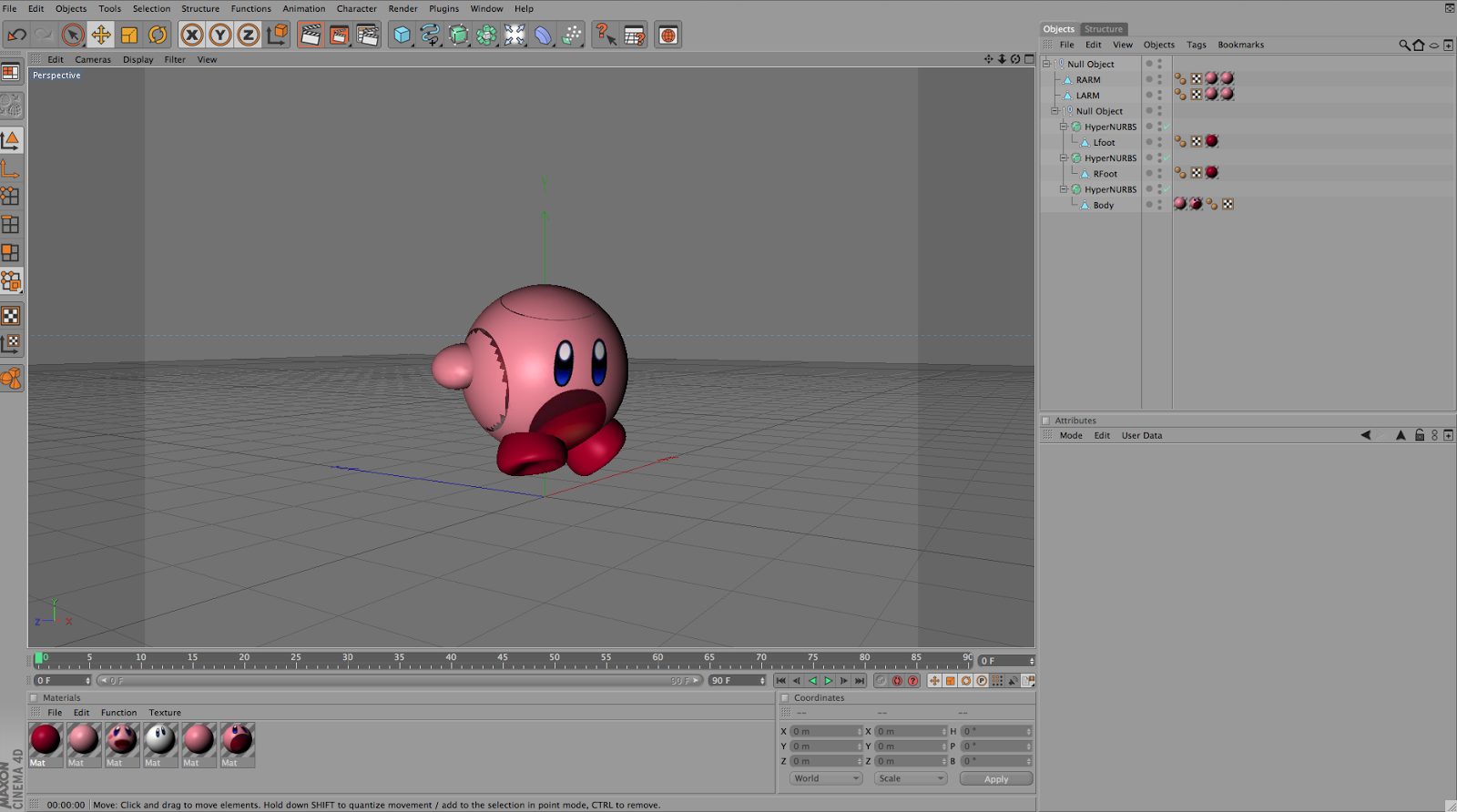 Cinema 4d blog : Kirby character