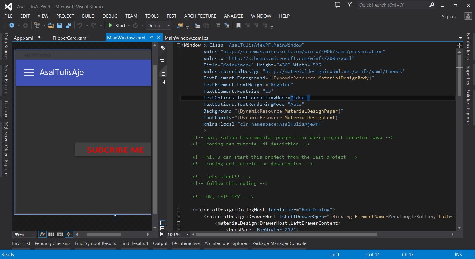 HOW TO CREATE HAMBURGER MENU WITH C# WPF - MATERIA DESIGN