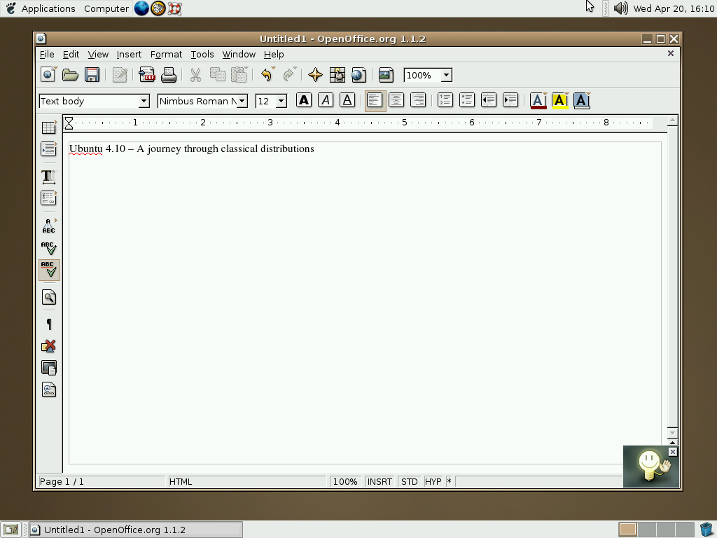 Ubuntu 4.10 Warty Warthog Screenshots